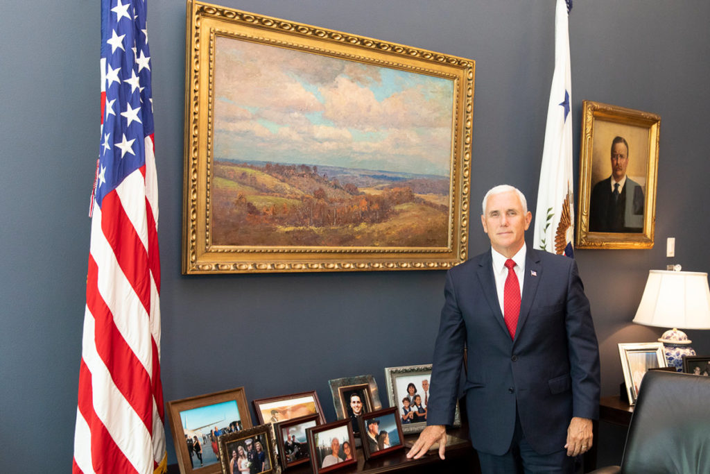 TC-Steele-Painting-and-VP-Mike-Pence-August-2018 – Friends of T.C. Steele